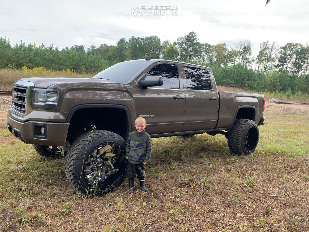 2014 GMC Sierra 1500 with 24x16 -99 Fuel Cleaver D240 and 37/13.5R24 ...