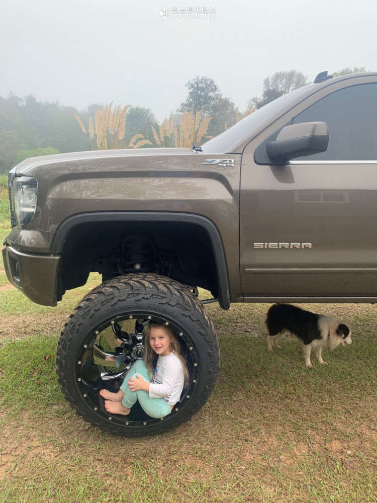 2014 GMC Sierra 1500 with 24x16 -99 Fuel Cleaver D240 and 37/13.5R24 ...