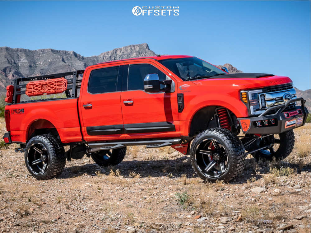 2018 Ford F-250 Super Duty with 24x14 -76 V-Rock Ambush X and 37/13 ...