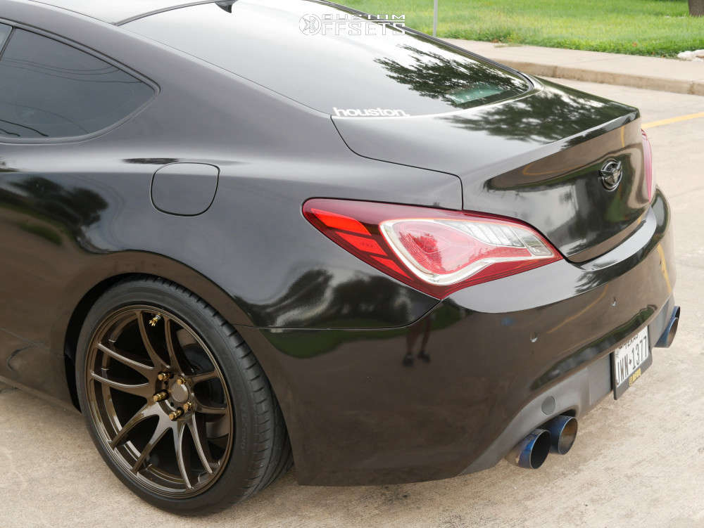 2013 Hyundai Genesis with 19x9.5 15 ESR Sr08 and 245/35R19 Hankook V12 ...