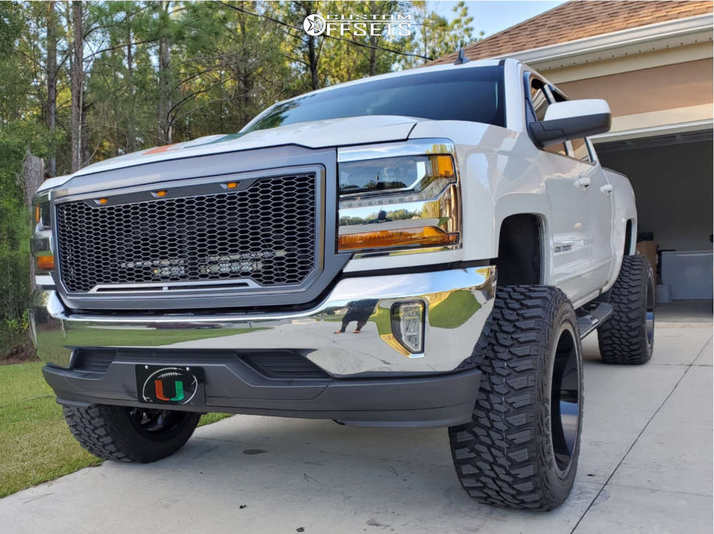 2017 Chevrolet Silverado 1500 with 22x12 -44 RBP Silencer and 35/12 ...