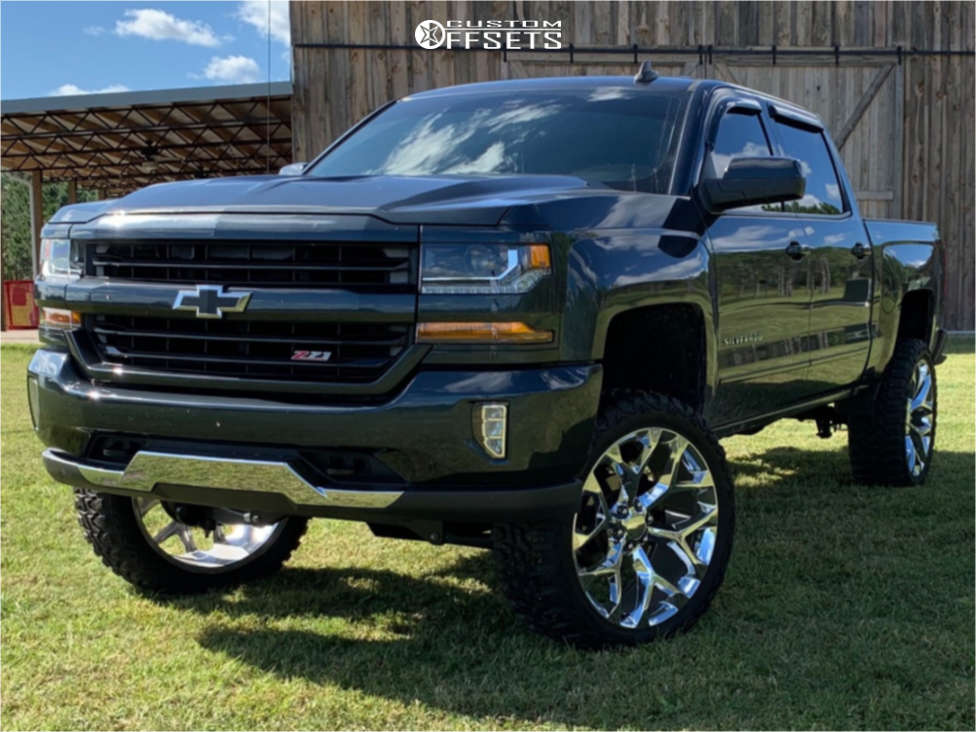 2017 Chevrolet Silverado 1500 with 24x10 31 OE Performance 176 and 35/ ...