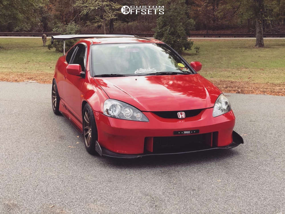 2006 Acura RSX with 17x9 38 Work Emotion Cr Kiwami and 255/40R17 ...
