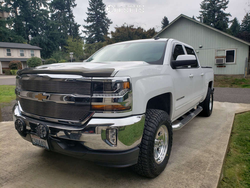 2017 Chevrolet Silverado 1500 with 17x9 -12 American Racing Ar172 and ...