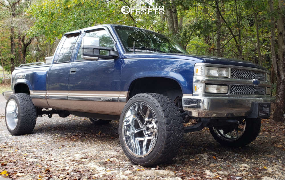 1998 Chevrolet K1500 with 22x12 -57 Vision Sliver and 33/12.5R22 Toyo ...