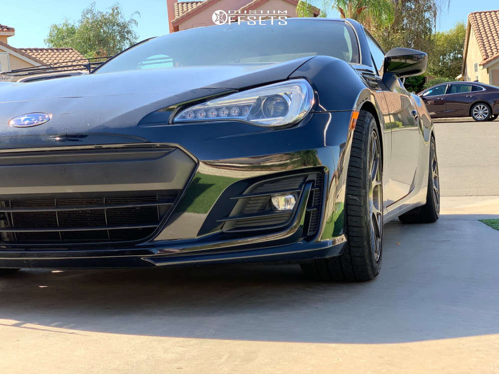 2017 Subaru BRZ with 17x9 40 Konig Ampliform and 245/75R17 Nitto Nt555 and Lowering Springs ...