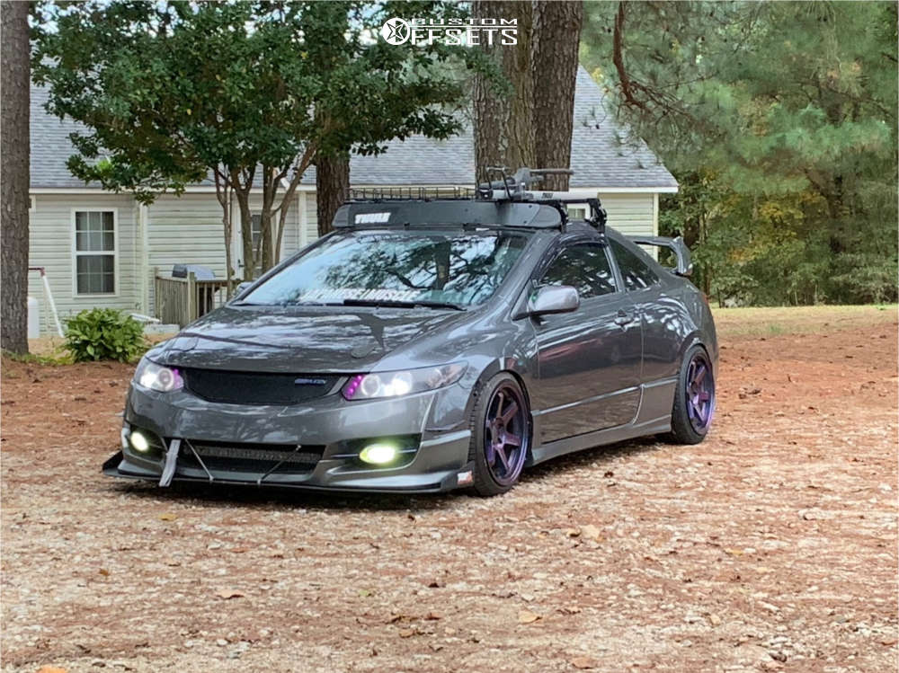 2011 Honda Civic with 17x9 22 Varrstoen Es2 and 215/40R17 Nankang NS-25 ...