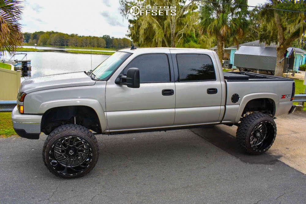 2006 Chevrolet Silverado 1500 with 24x14 -76 TIS 544BM and 35/12.5R24 ...