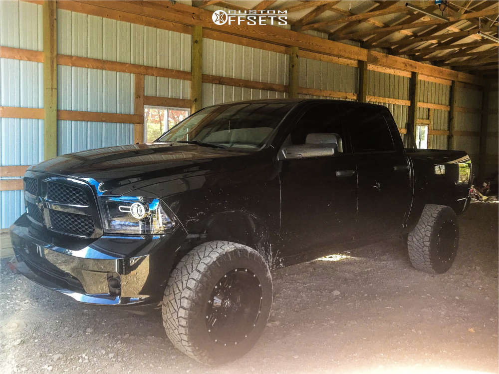 2015 Ram 1500 with 20x12 -44 TIS 535B and 35/12.5R20 Nitto Ridge ...