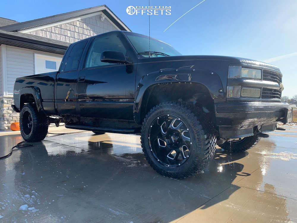 1997 Chevrolet K1500 Wheel Offset Aggressive > 1" Outside Fender Stock ...