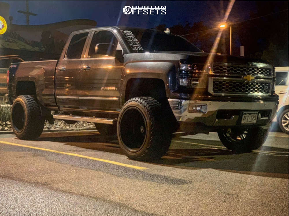 2015 Chevrolet Silverado 1500 with 22x14 -75 Hostile Jigsaw and 35/12 ...