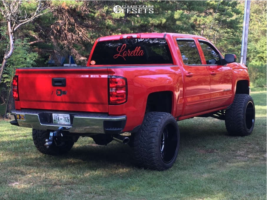 2017 Chevrolet Silverado 1500 with 22x14 -75 Hostile Jigsaw and 325/50R22 AMP Mud Terrain Attack ...
