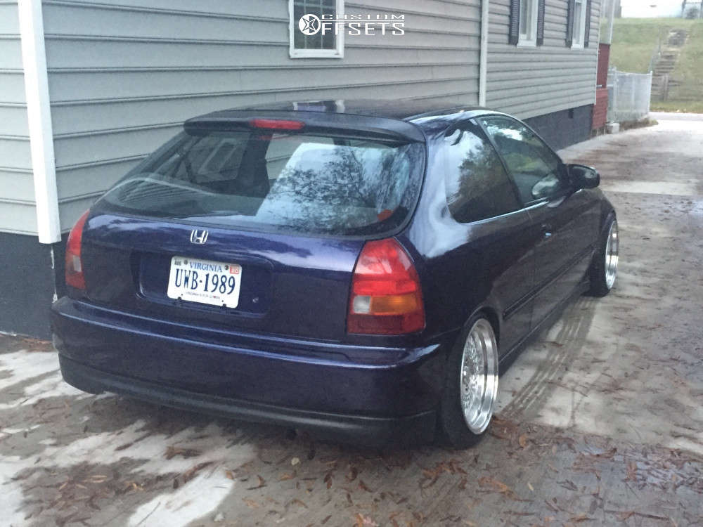 1998 Honda Civic with 16x8 Klutch Sl1 and 195/45R16 Federal Evolution ...