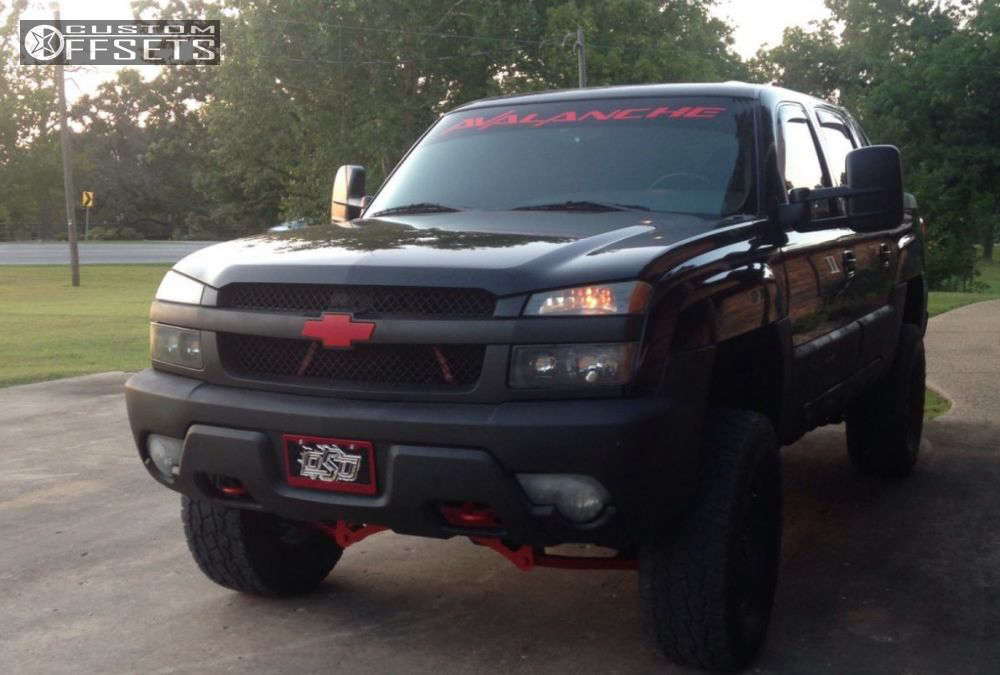 2003 Chevrolet Avalanche with 17x8 0 American Racing ATX Series and 35/ ...