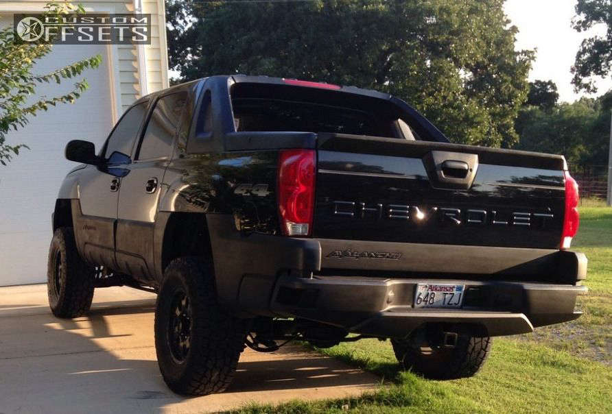 2003 Chevrolet Avalanche with 17x8 0 American Racing ATX Series and 35/ ...