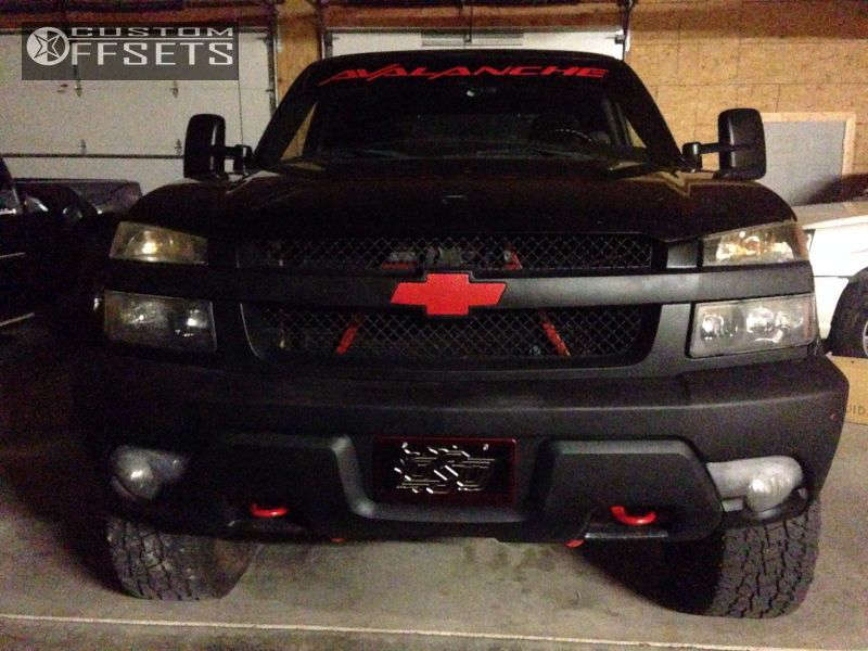 2003 Chevrolet Avalanche with 17x8 0 American Racing ATX Series and 35/ ...