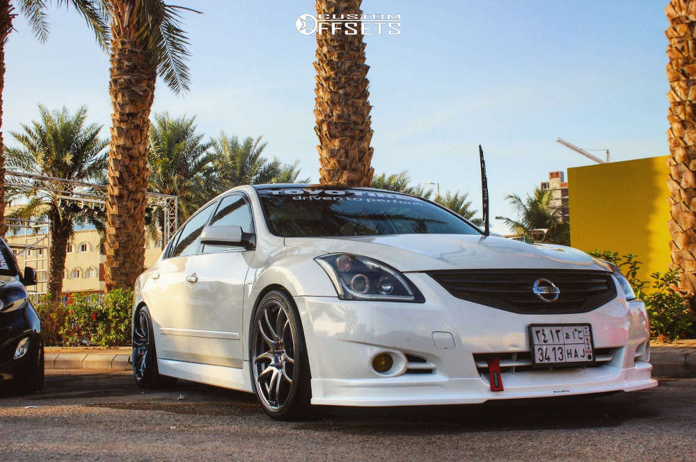2012 Nissan Altima with 19x8.5 30 ESR Sr08 and 235/35R19 Maxtrek ...