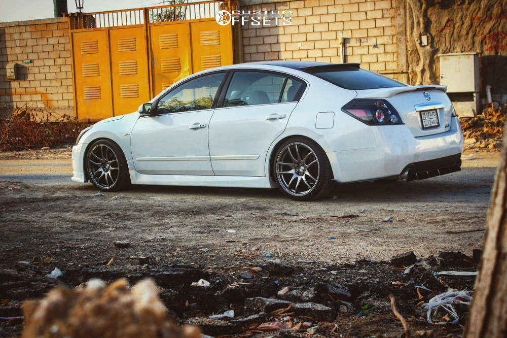 2012 Nissan Altima with 19x8.5 30 ESR Sr08 and 235/35R19 Maxtrek ...