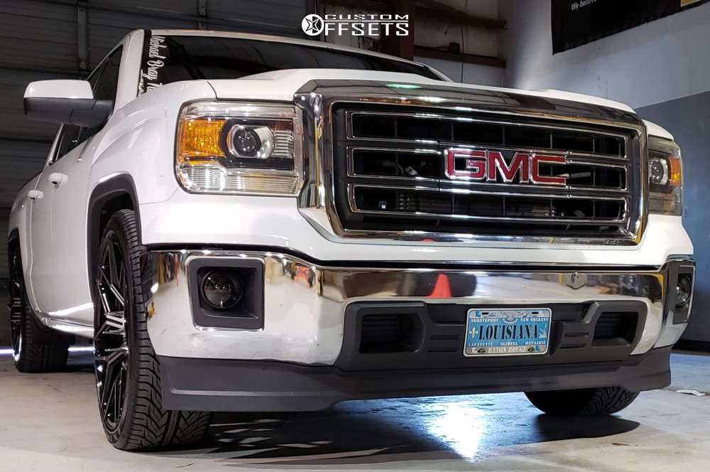 2014 GMC Sierra 1500 with 24x10 30 Ferrada FT3 and 305/35R24 Nitto ...