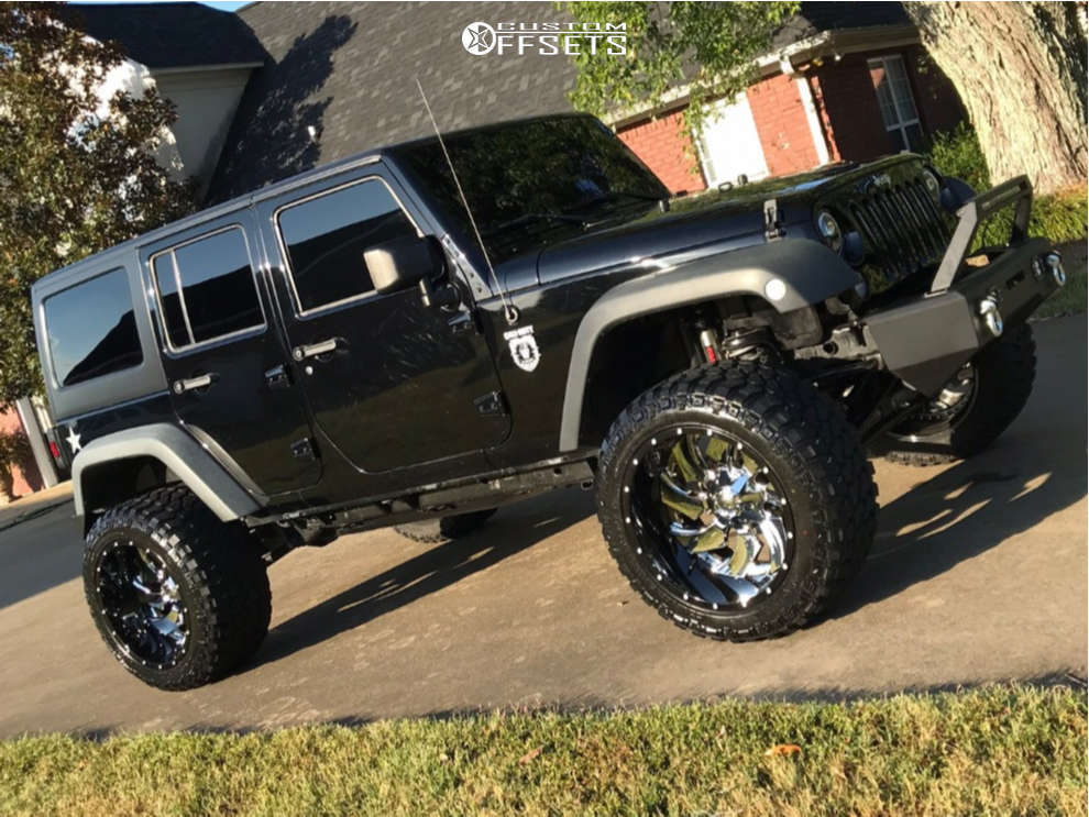 2011 Jeep Wrangler with 22x14 -70 Fuel Cleaver D240 and 35/15.5R22 Fury ...