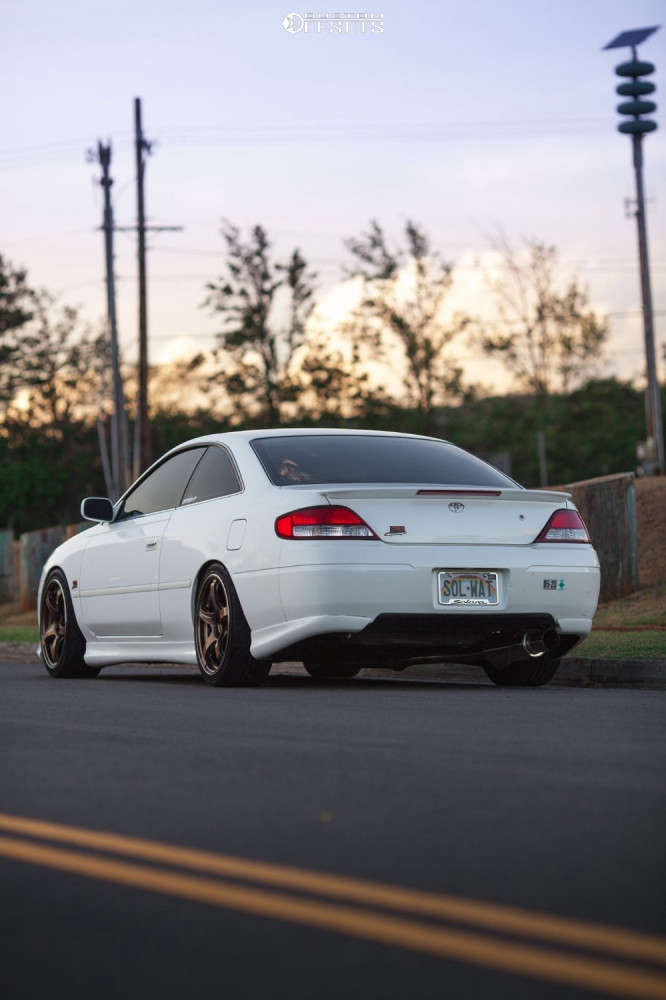 1999 Toyota Solara with 18x8.5 38 Advan TC-4 and 225/40R18 Yokohama ...