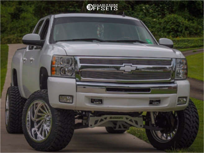 2010 Chevrolet Silverado 1500 with 22x12 -44 Hostile Forged Chaos and 35/12.5R22 Nitto Trail ...