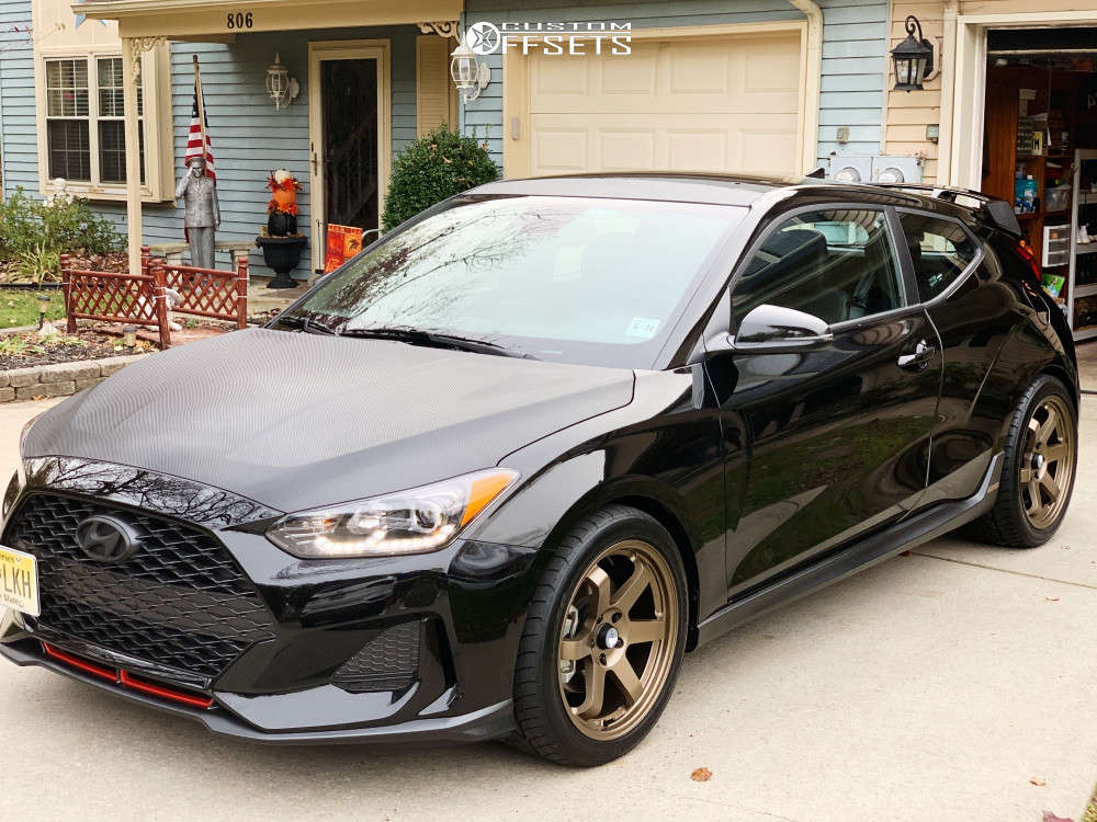 2019 Hyundai Veloster with 18x8.5 35 AVID1 AV6 and 245/40R18 Nitto Neo ...