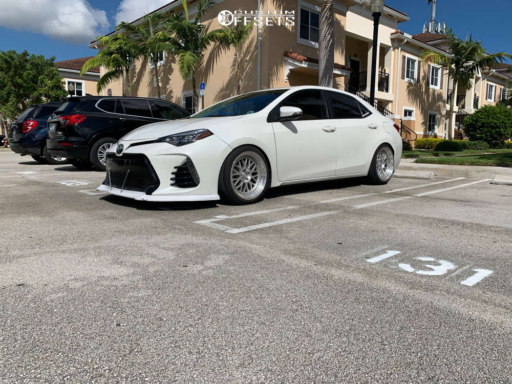 2018 Toyota Corolla with 18x9.5 22 ESR Sr01 and 225/40R18 Atlas Legend ...