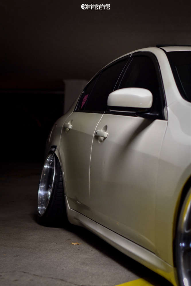 2007 INFINITI G35 with 19x9.5 5 Work Euroline and 245/35R19 Nankang NS ...