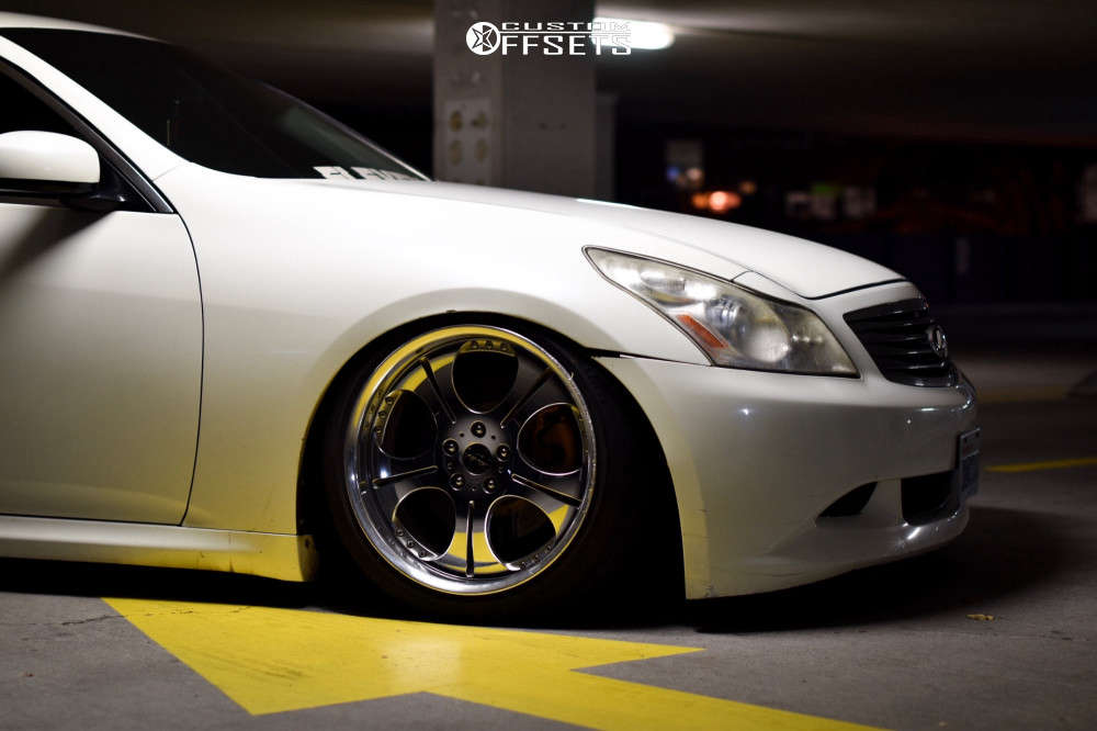 2007 INFINITI G35 with 19x9.5 5 Work Euroline and 245/35R19 Nankang NS ...
