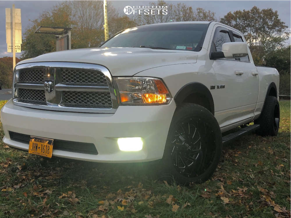 2009 Dodge Ram 1500 Wheel Offset Aggressive > 1" Outside Fender Stock ...