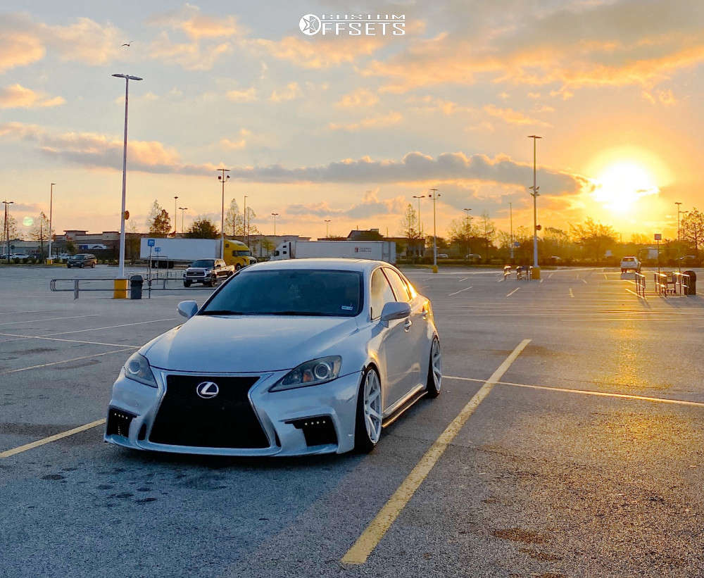 2011 Lexus IS250 with 18x9.5 22 Vordoven Forme 14 and 225/40R18 Land ...