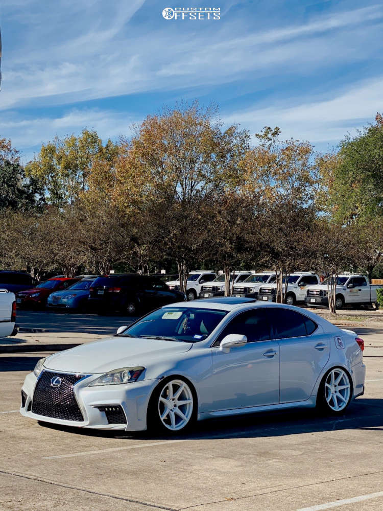 2011 Lexus IS250 with 18x9.5 22 Vordoven Forme 14 and 225/40R18 Land ...