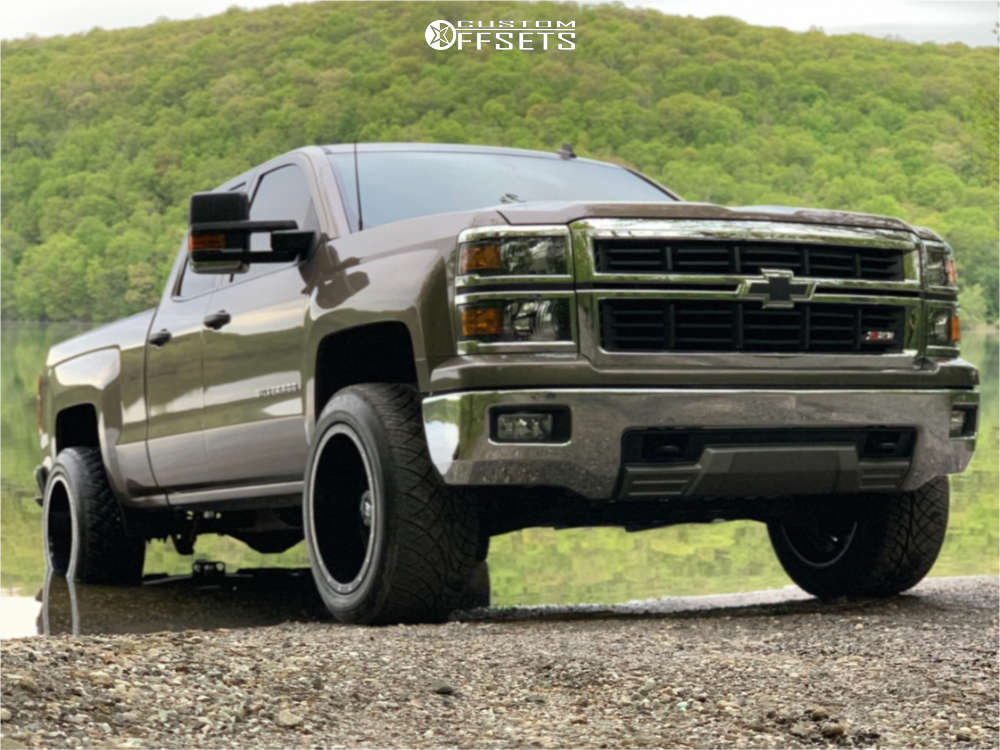 2014 Chevrolet Silverado 1500 with 20x12 -44 RBP Glock and 305/50R20 ...