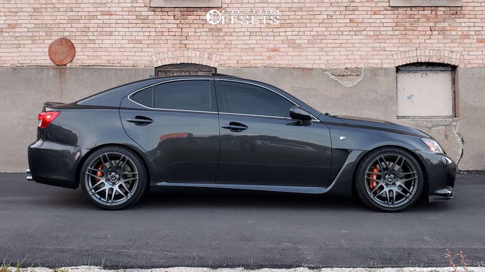 2008 Lexus IS F with 19x8.5 32 Forgestar F14 and 255/35R19 Firestone ...