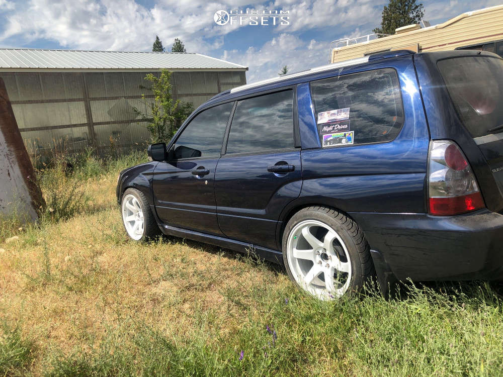 2006 Subaru Forester with 18x9.5 38 Rota Grid and 245/40R18 Federal 595 ...