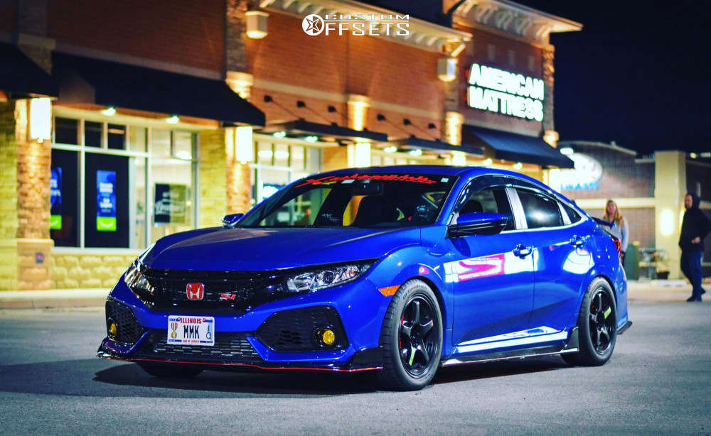 2017 Honda Civic with 17x8.5 31 Advan Racing TC2 and 245/45R17 ...