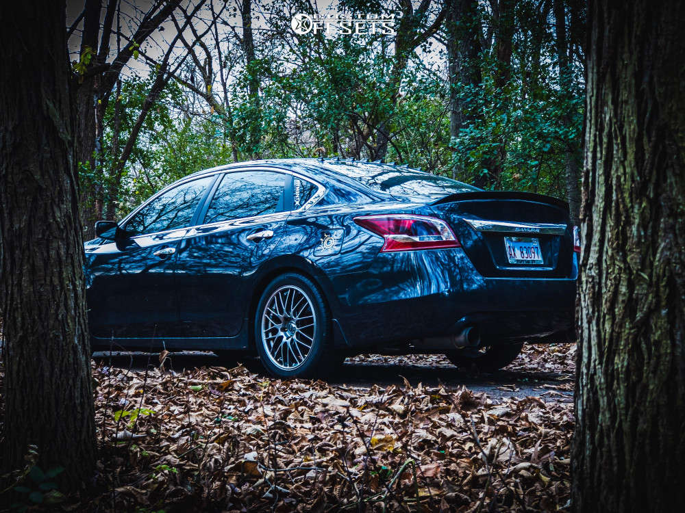 2013 Nissan Altima with 18x7.5 38 Enkei Ekm3 and 235/45R18 Uniroyal ...