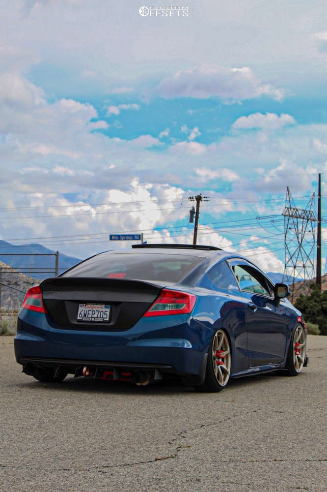 2012 Honda Civic with 18x9 30 MB Wheels Battles and 215/35R18 Federal ...