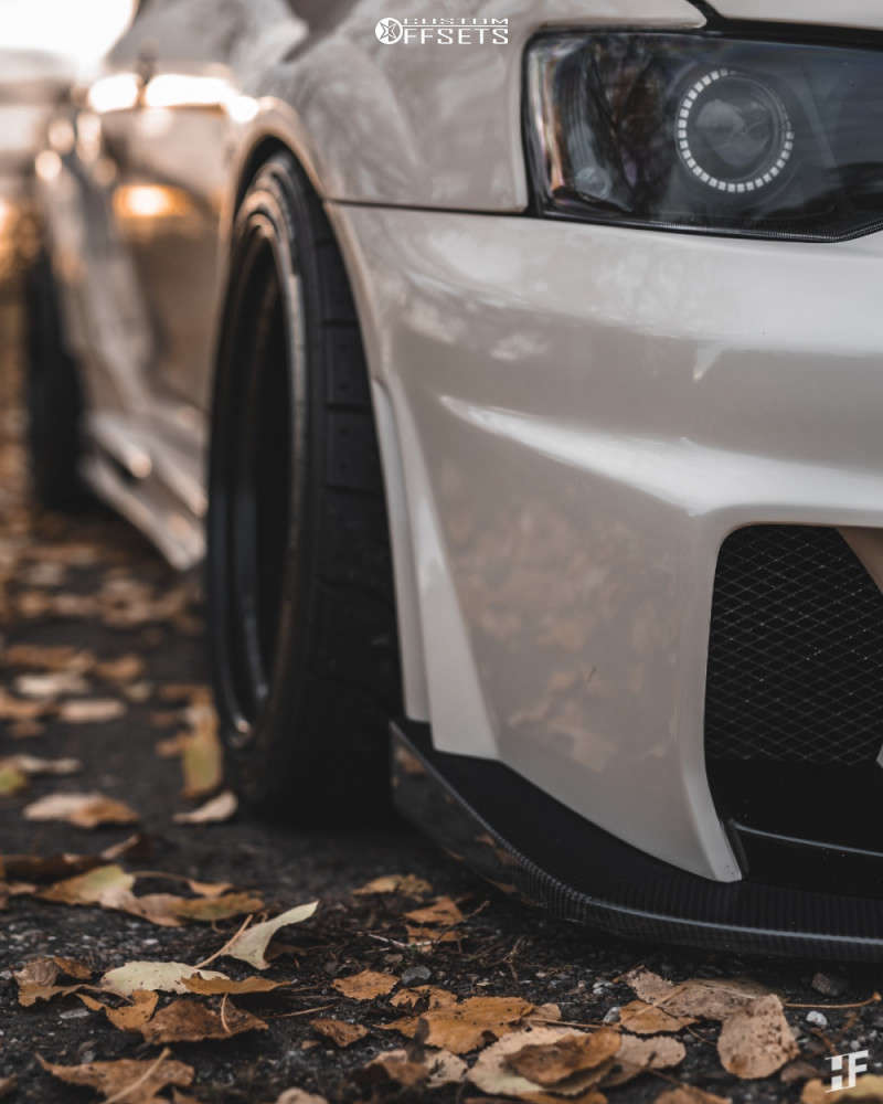 2014 Mitsubishi Lancer with 18x11 -7 Volk Te37v and 275/35R18 Zestino ...