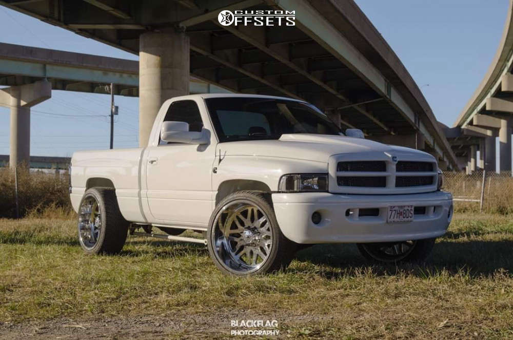 2001 Dodge Ram 2500 with 24x12 -40 American Force Trax Ss and 305/35R24 ...