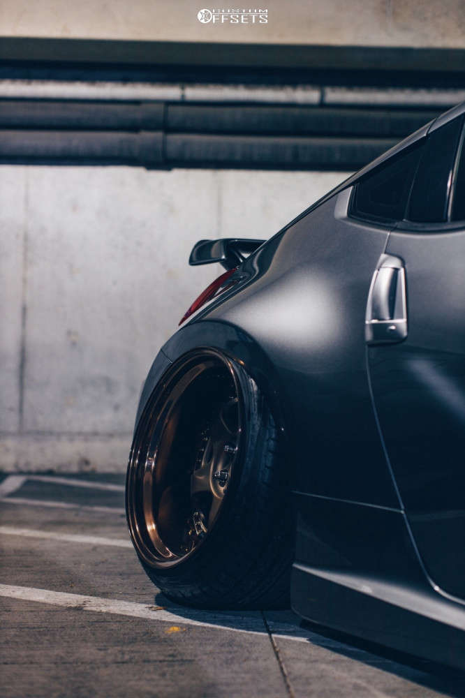 2011 Nissan 370Z with 19x11 -52 Work Meister S1 3P and 235/35R19 ...