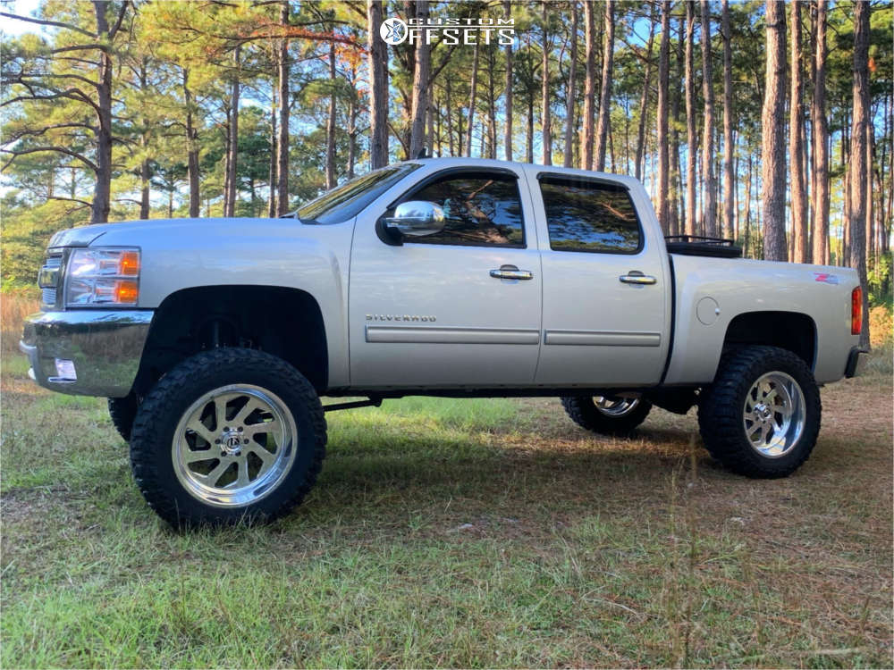 2013 Chevrolet Silverado 1500 with 22x12 -51 Fuel Forged Ffc39 and 37/ ...