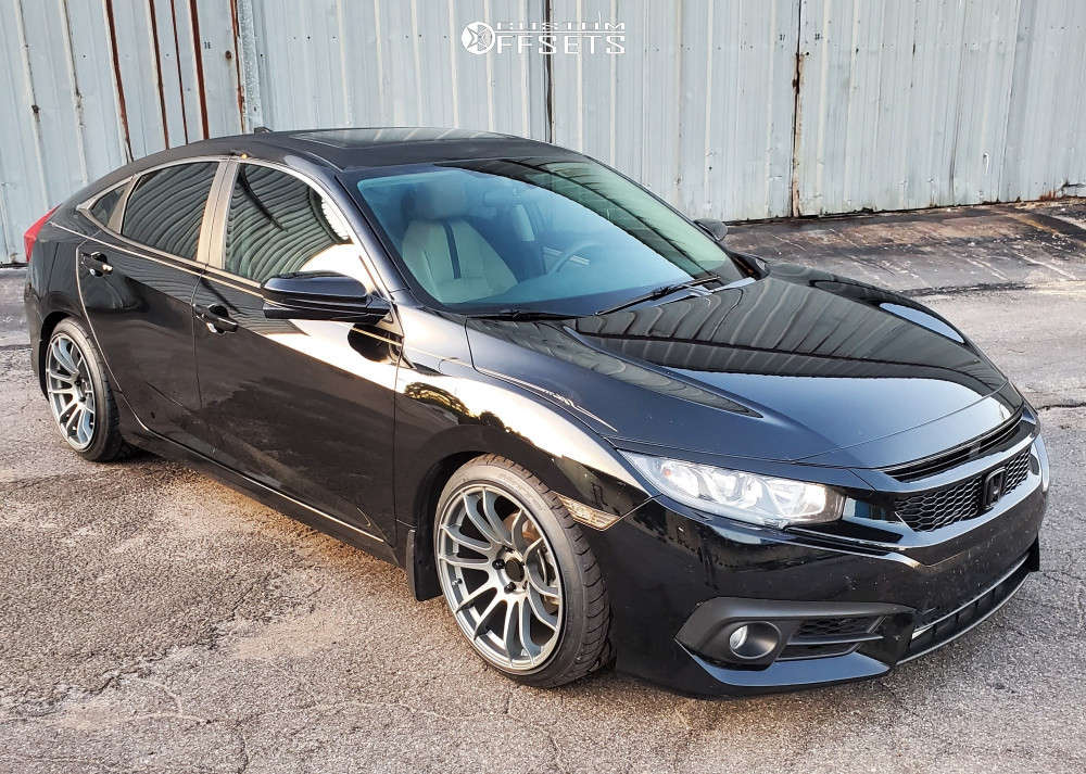 2016 Honda Civic with 18x9.5 38 AVID1 AV20 and 225/40R18 Nitto Neo Gen ...