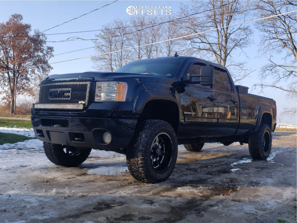2011 GMC Sierra 2500 HD with 20x10 -24 Dropstars Forged F61bm1 and 35/ ...