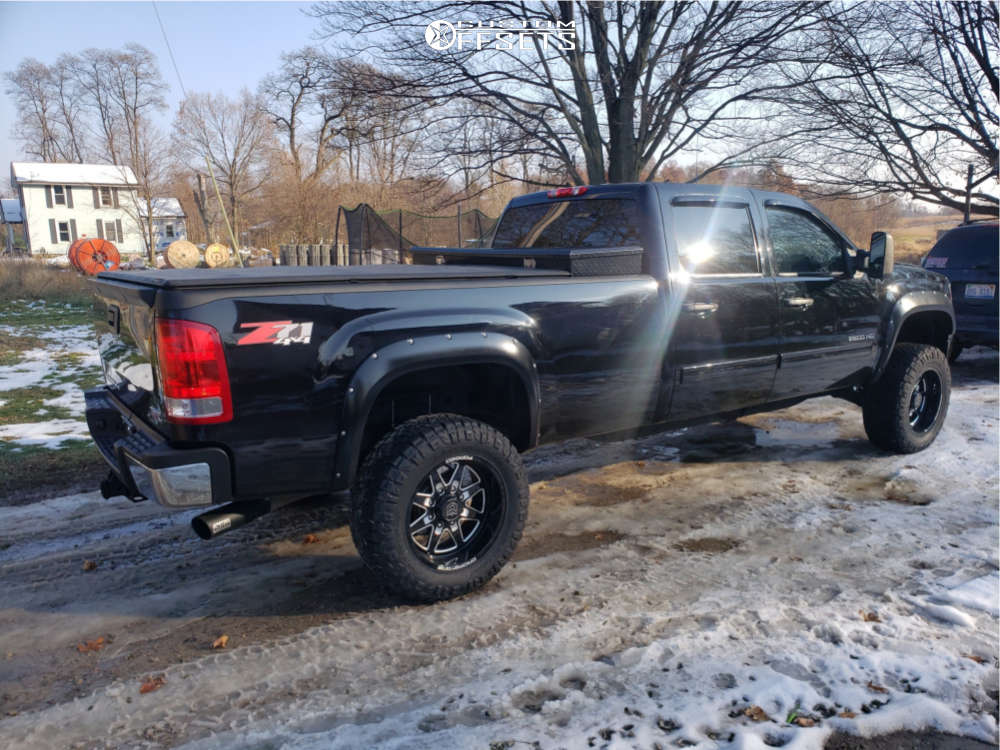 2011 GMC Sierra 2500 HD with 20x10 -24 Dropstars Forged F61bm1 and 35/ ...