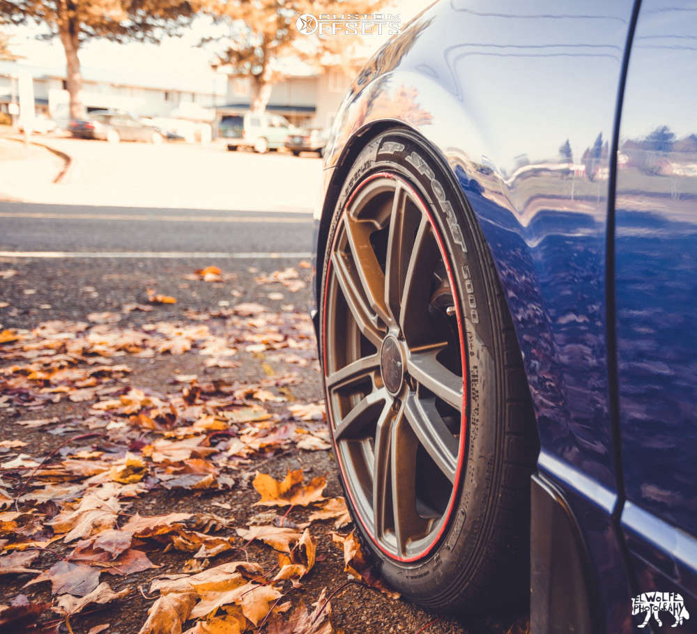 2007 Honda Civic with 18x9.5 35 Monte Titano MT9 Cibriano and 215/45R18 ...