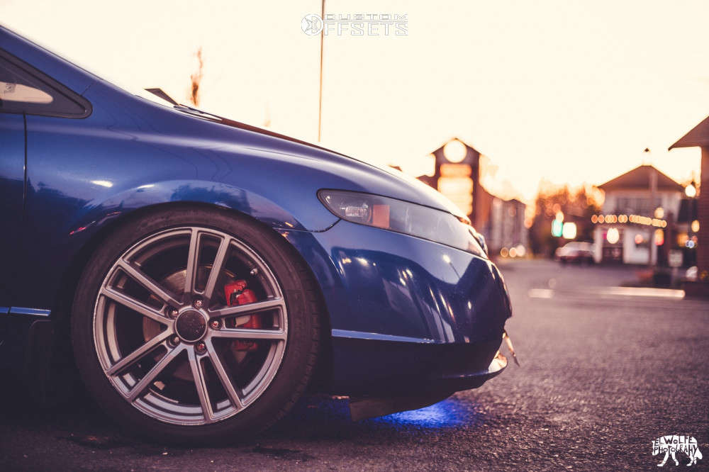 2007 Honda Civic with 18x9.5 35 Monte Titano MT9 Cibriano and 215/45R18 ...