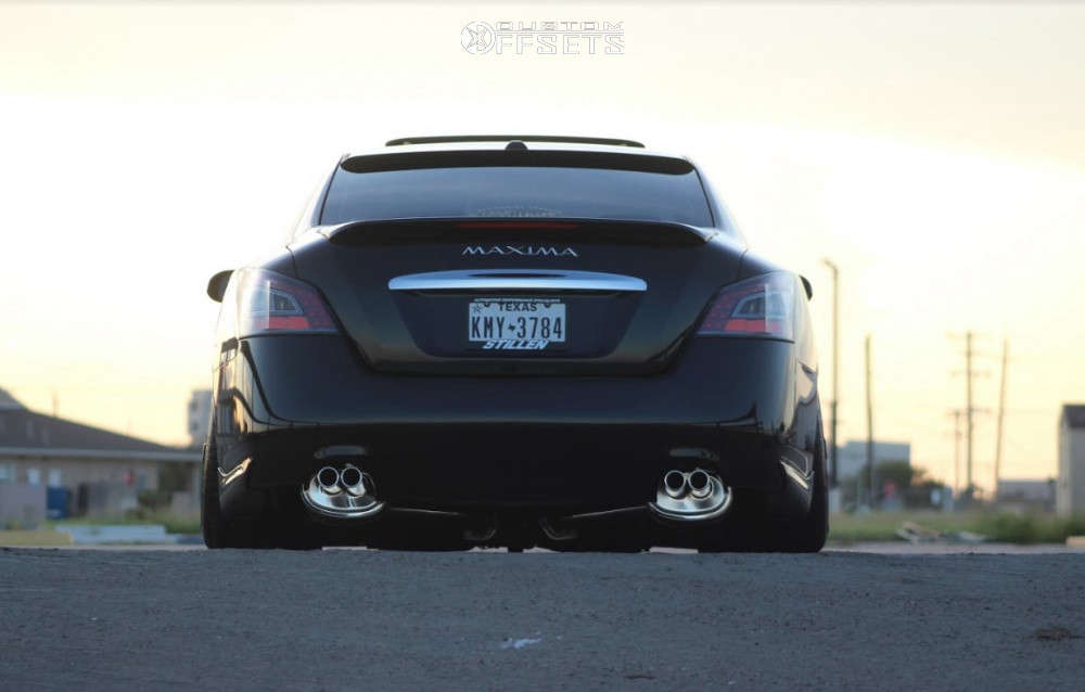 2012 Nissan Maxima with 20x10 40 Kronik Ghost and 245/35R20 Uniroyal ...