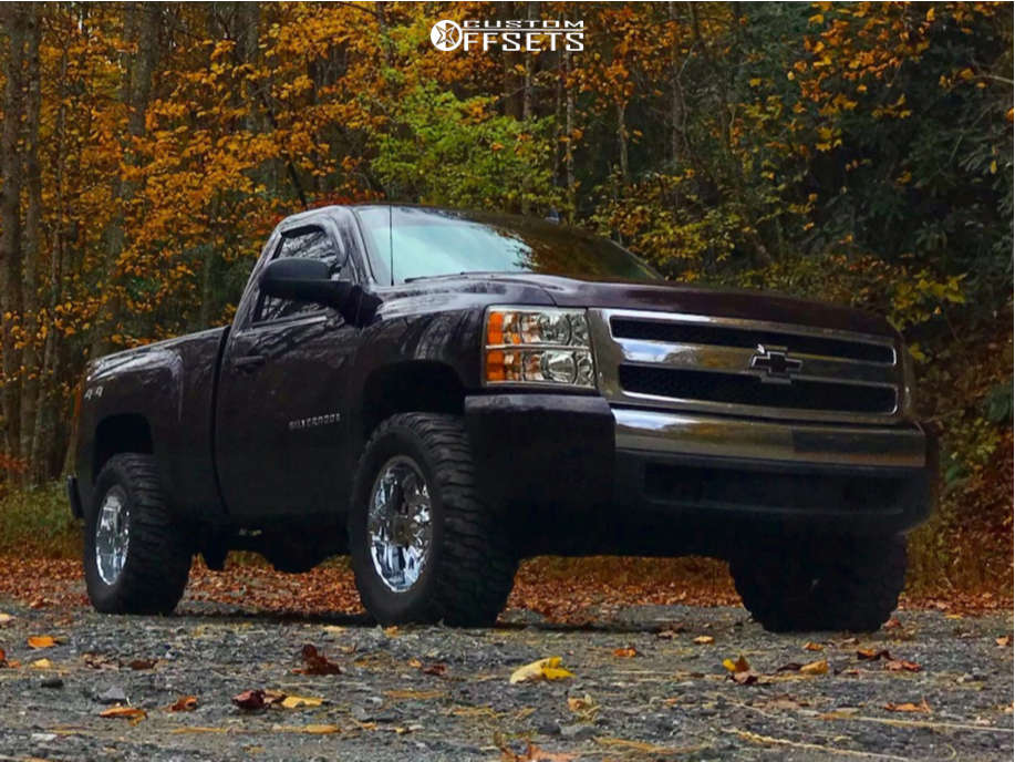 2008 Chevrolet Silverado 1500 with 18x10 -25 Diamo 17 Karat and 33/12 ...